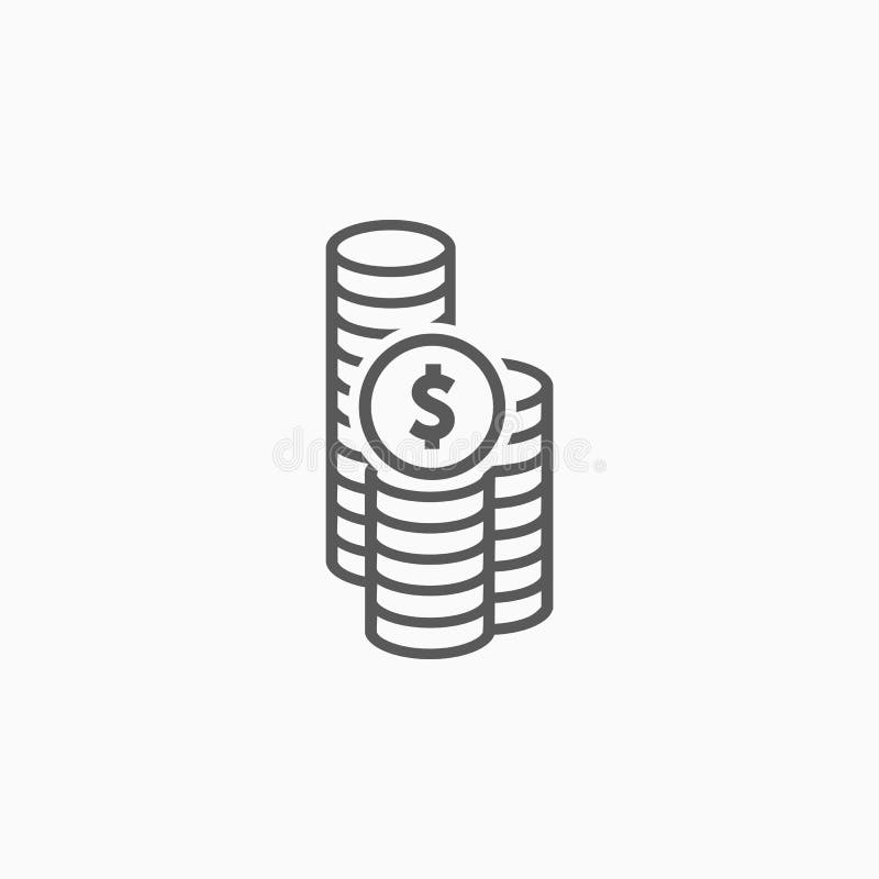 Money, Coins Icon, Dollar, Token, Finance Stock Vector - Illustration ...