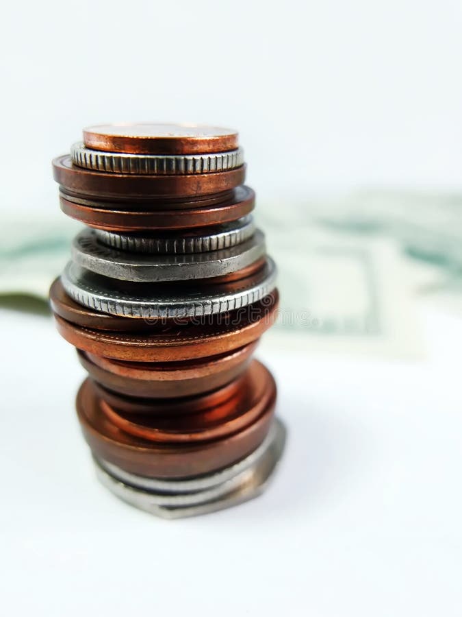 Money Coins Pile Close Up stock image. Image of business - 34466325