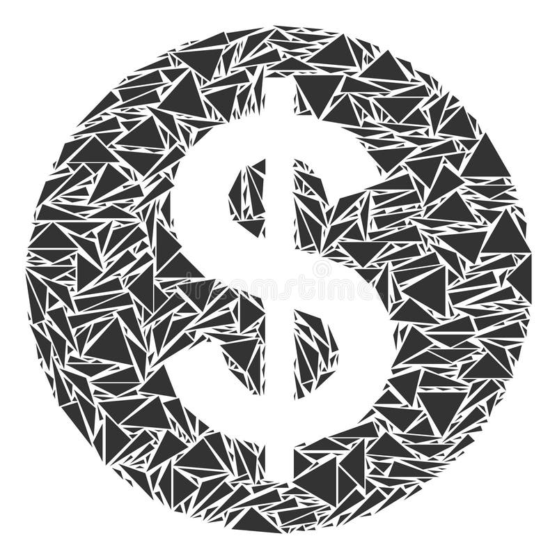Money Mosaic of Triangles stock vector. Illustration of business ...
