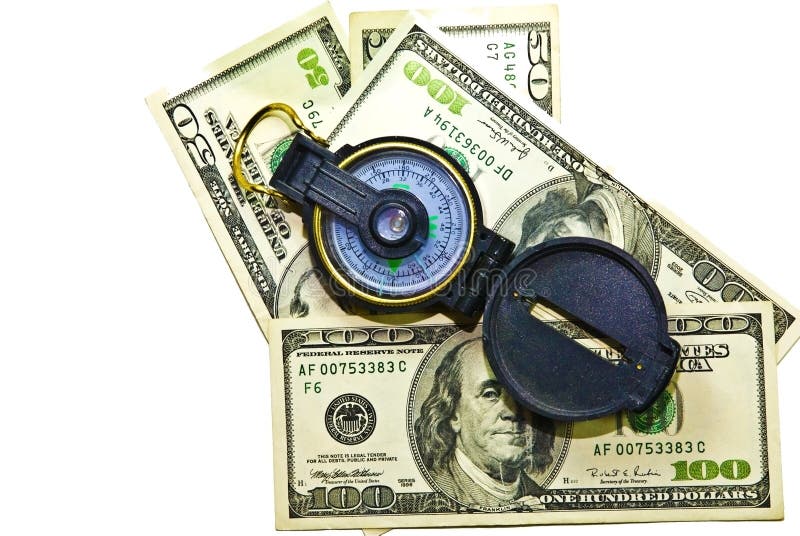 Money and Compass stock photo. Image of compass, industry - 6028874