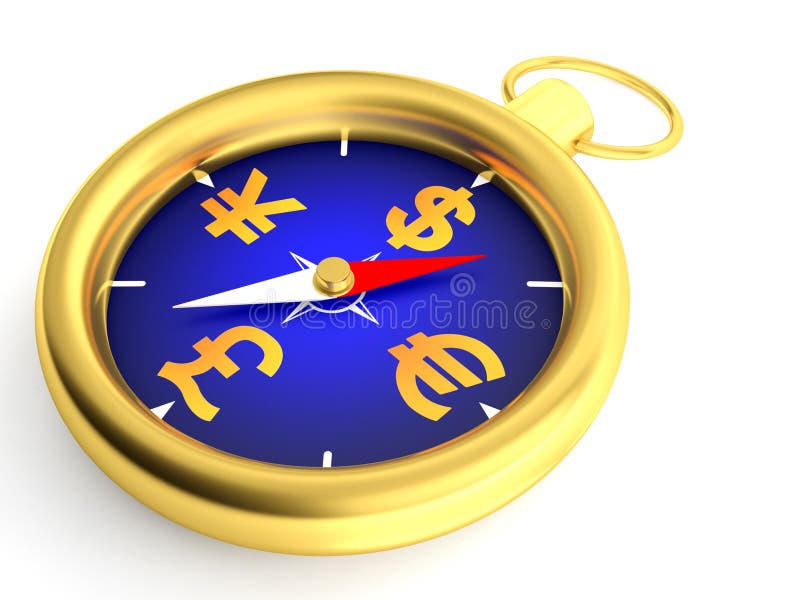 Money compass stock illustration. Illustration of information - 50021424
