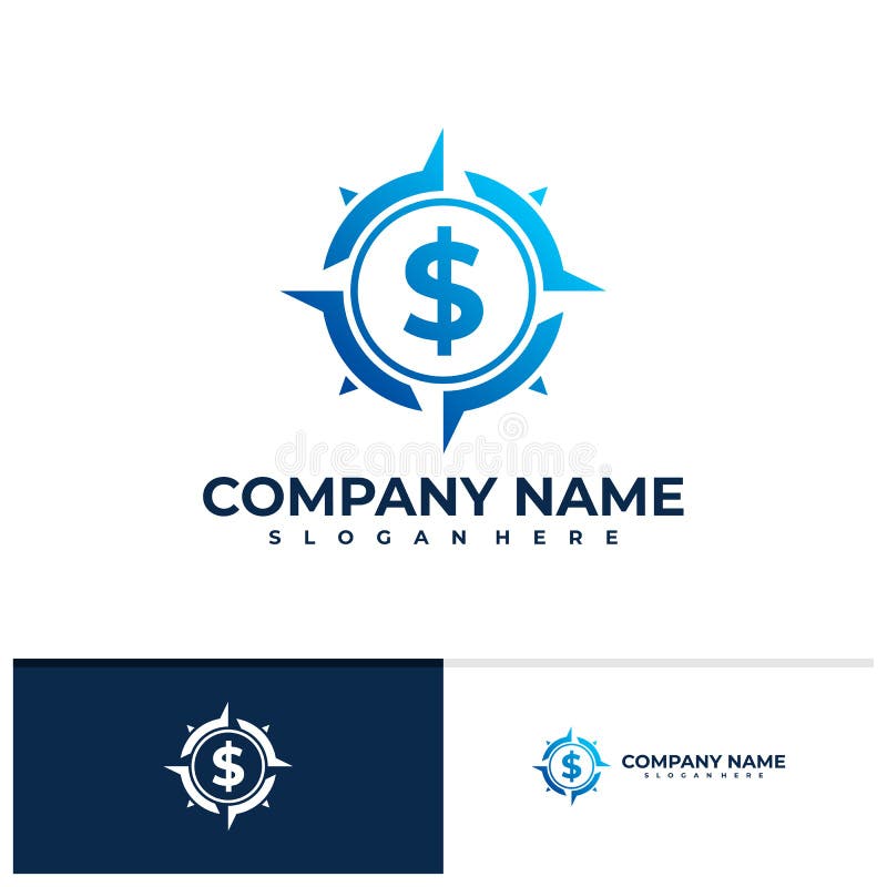 Money with Compass Logo Vector Template, Creative Compass Logo Design ...