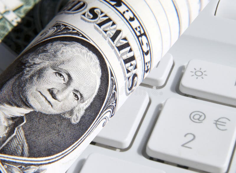 Computer with Money Concept Stock Illustration - Illustration of ...