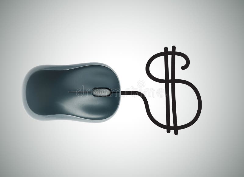 Money Concept with Computer Mouse and Dollar Sign Stock Image - Image ...