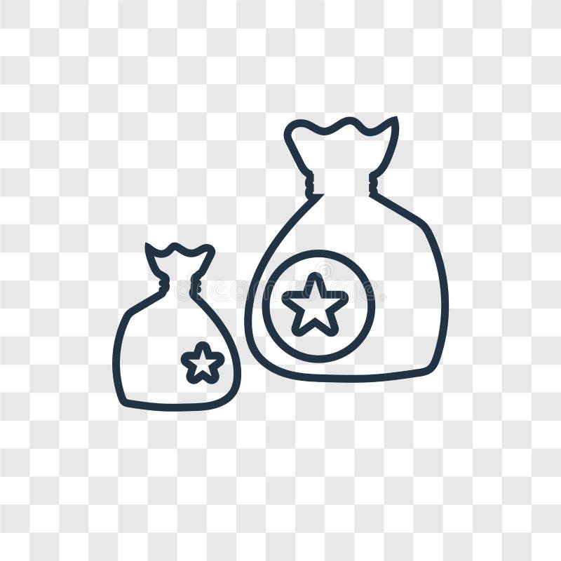 Get Money Concept Vector Linear Icon Isolated on Transparent Background ...