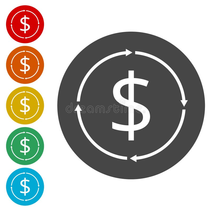 Money convert icon stock vector. Illustration of deposit - 108304140