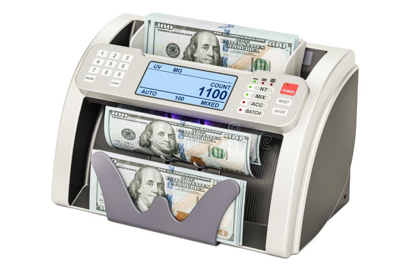 Money Counting Machine Stock Illustrations – 630 Money Counting Machine ...