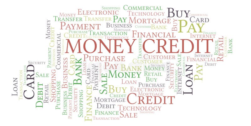 Money Credit word cloud. stock illustration. Illustration of shopping ...