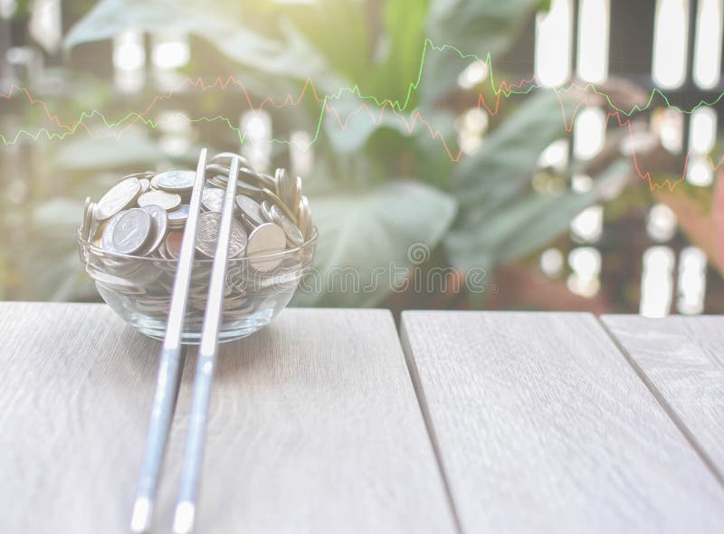 The Money in the Cup is Ready To Serve Stock Image - Image of financial ...