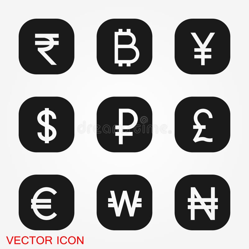 Money Currency Icon Design Template. Vector EPS Stock Illustration ...