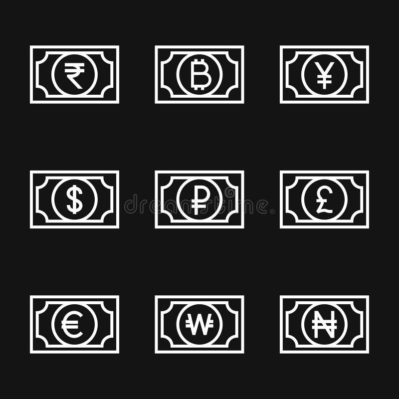 Money Currency Icon Design Template. Vector EPS Stock Illustration ...
