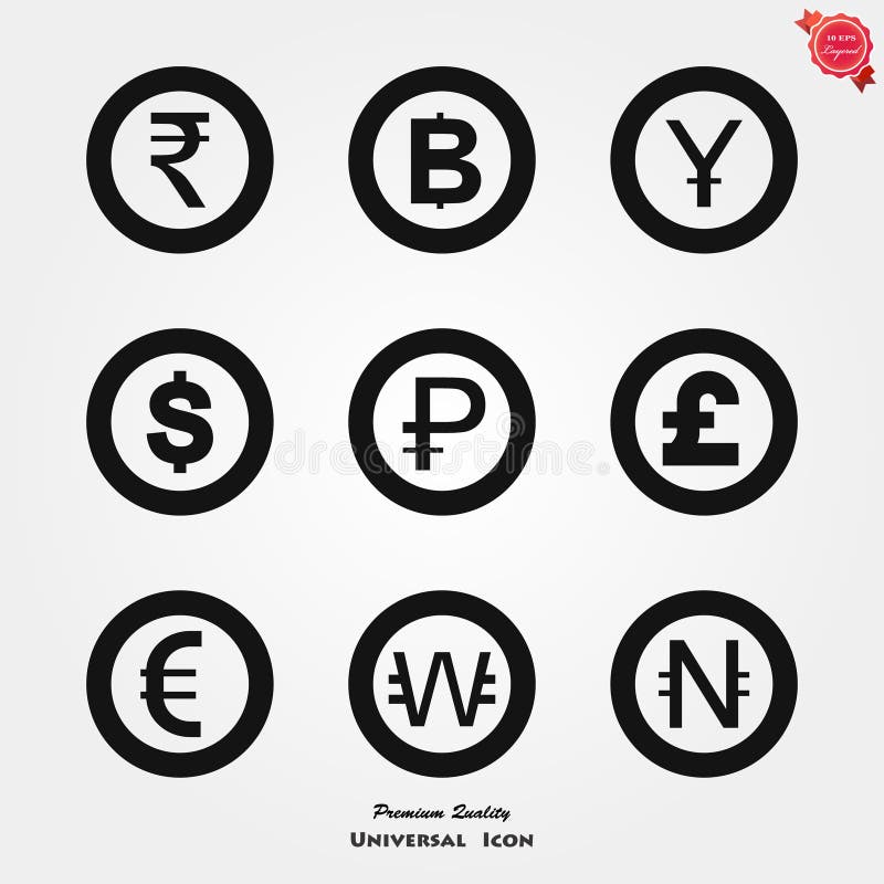 Money Currency Icon Design Template. Vector EPS Stock Illustration ...