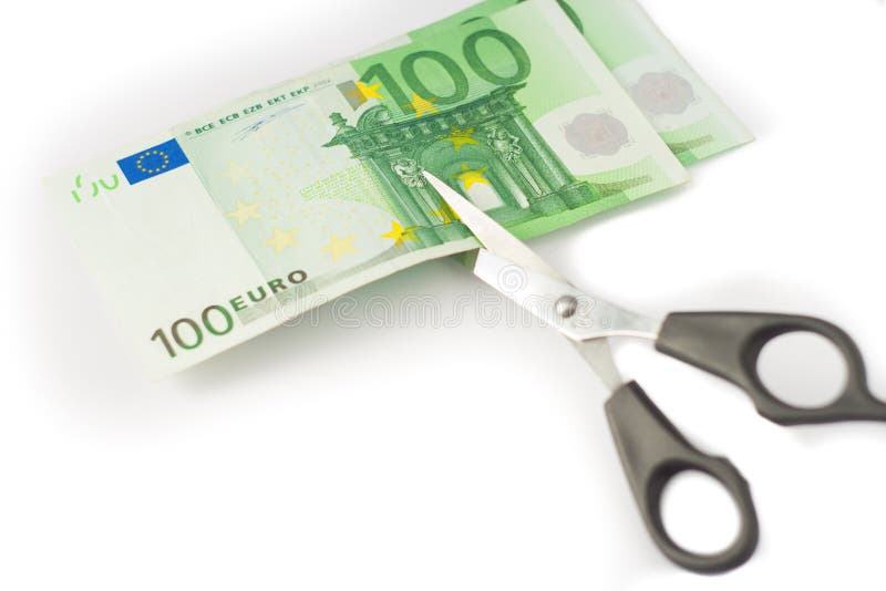 Money Cutting Financial Savings Budget Stock Photo - Image of balance ...