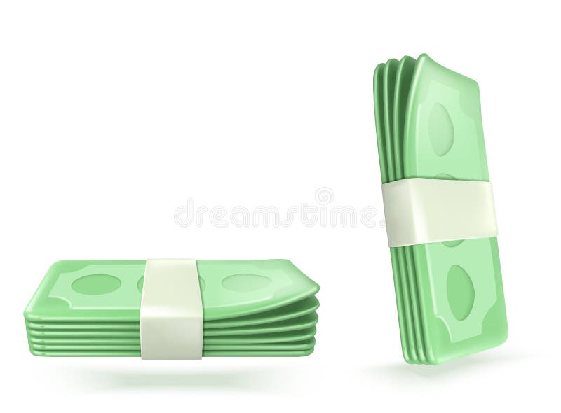 Money. 3d Render Realistic Vector Stock Illustration - Illustration of ...