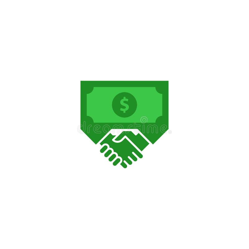 Money Deal, Dollar Hand Shake. Vector Logo Icon Template Stock Vector ...