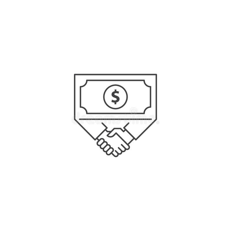 Money Deal, Dollar Hand Shake. Vector Logo Icon Template Stock Vector ...