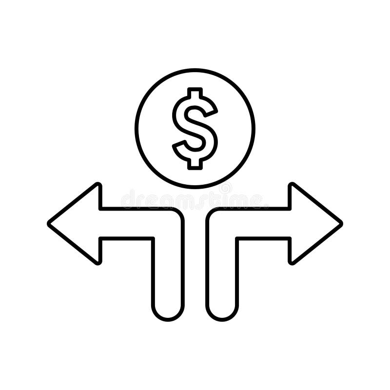 Money Decision icon stock illustration. Illustration of symbol - 273349020