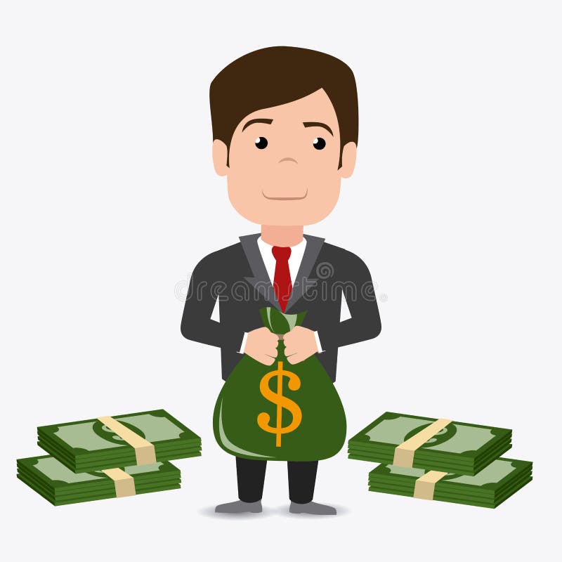 Making Money Teamwork Concept Stock Illustration - Illustration of ...