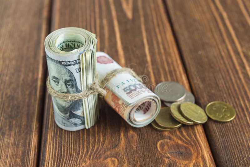 Money on the desk stock photo. Image of brown, currency - 54065052