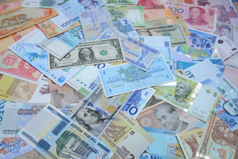Money of the Different Countries. Stock Image - Image of heap, euro ...