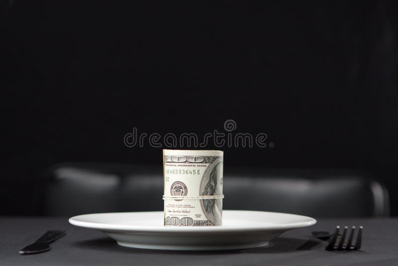 Money for dinner stock photo. Image of wealth, bucks, dinner - 9402536