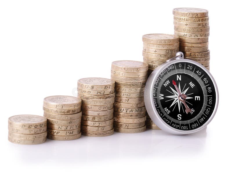 Money Superannuation Management Compass Stock Photo - Image of compass ...