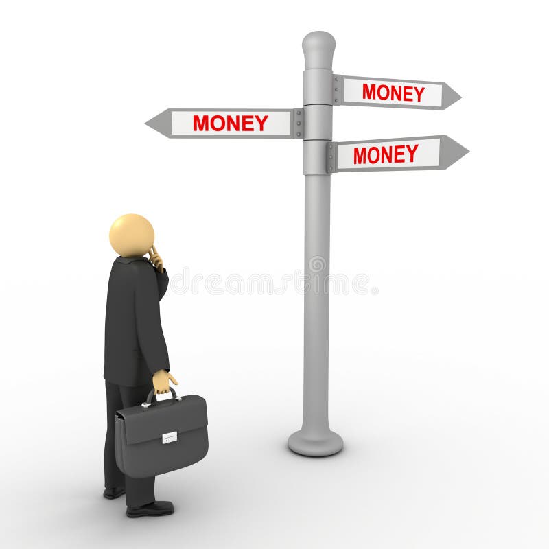 Money Direction stock illustration. Illustration of motion - 52054744