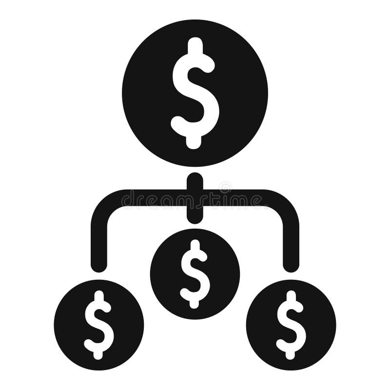 Money Distribution Icon Representing Financial Network Stock ...