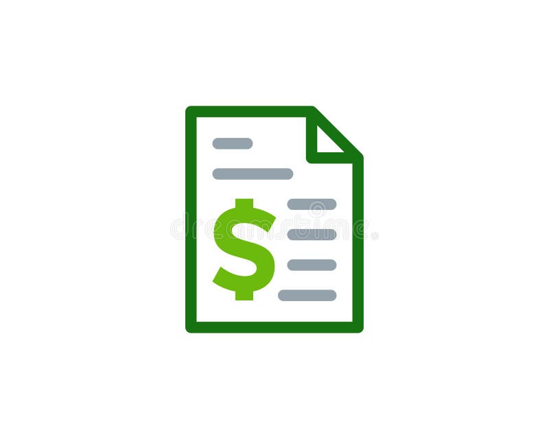 Money Document Icon Logo Design Element Stock Vector - Illustration of ...