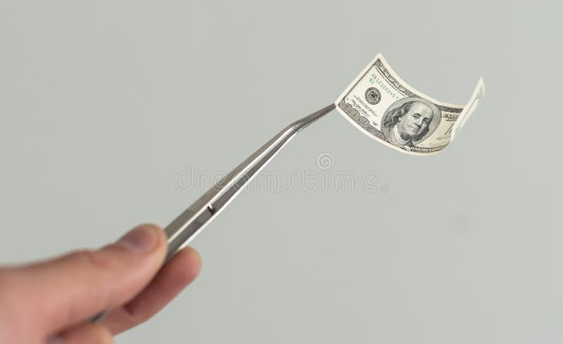 Dollar Bill Curved Wave Isolated on White Background Stock Image ...