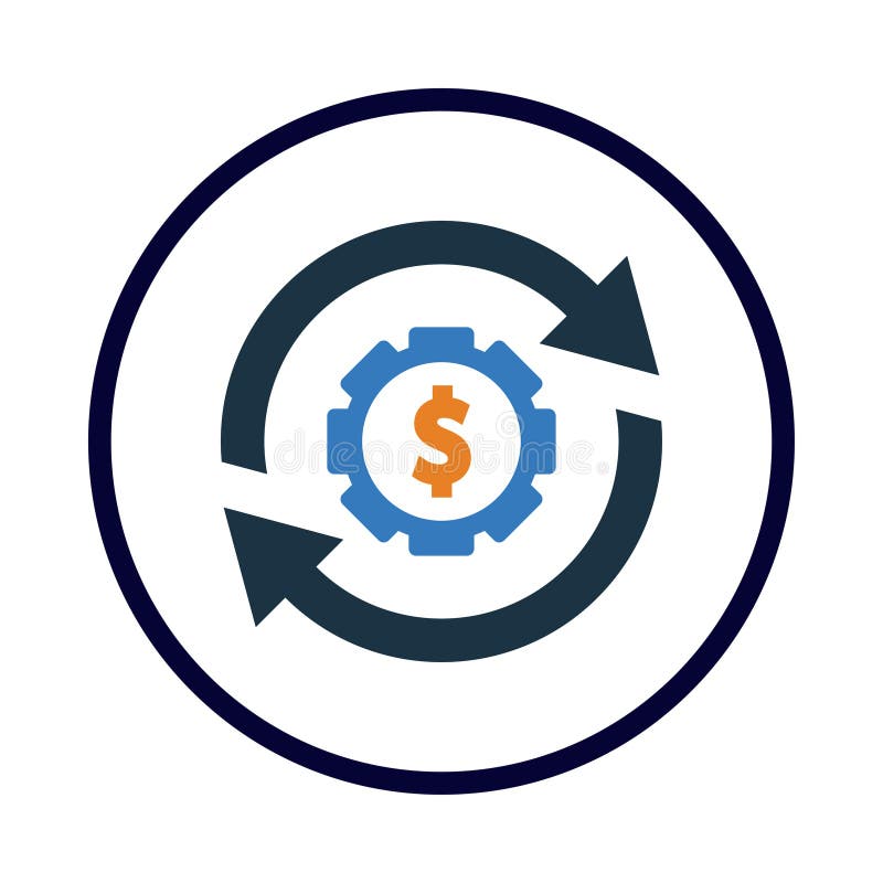 Money, Dollar, Gear, Business Process Icon Stock Vector - Illustration ...