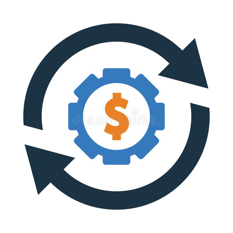 Money, Dollar, Gear, Business Process Icon Stock Vector - Illustration ...