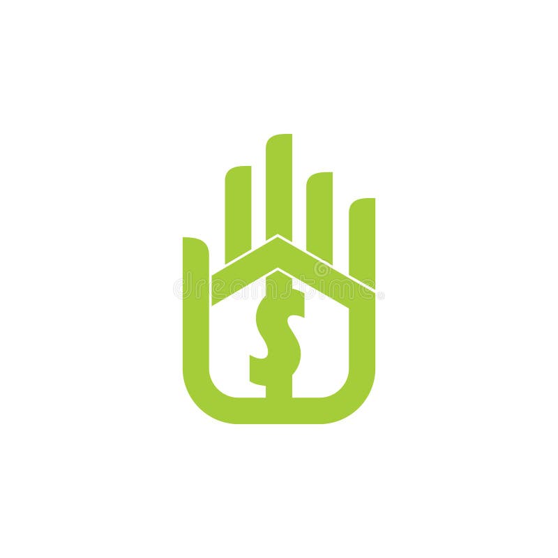 Money Dollar Hand Palm Protection Symbol Vector Stock Vector ...