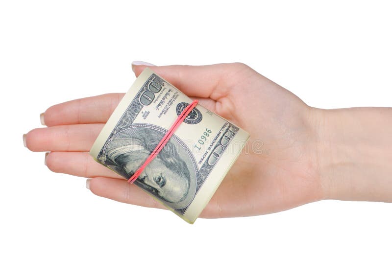Money dollar in hand stock photo. Image of money, banking - 109206896
