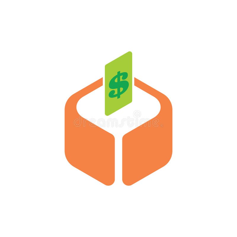 Money Dollar Insert Card Box Symbol Decoration Vector Stock Vector ...