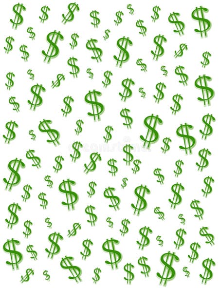Money Dollar Signs Background Stock Illustration - Illustration of ...