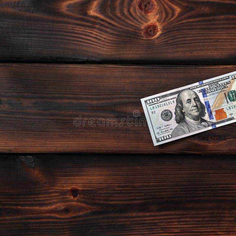 Money. Dollars on a Wooden Background Stock Photo - Image of design ...