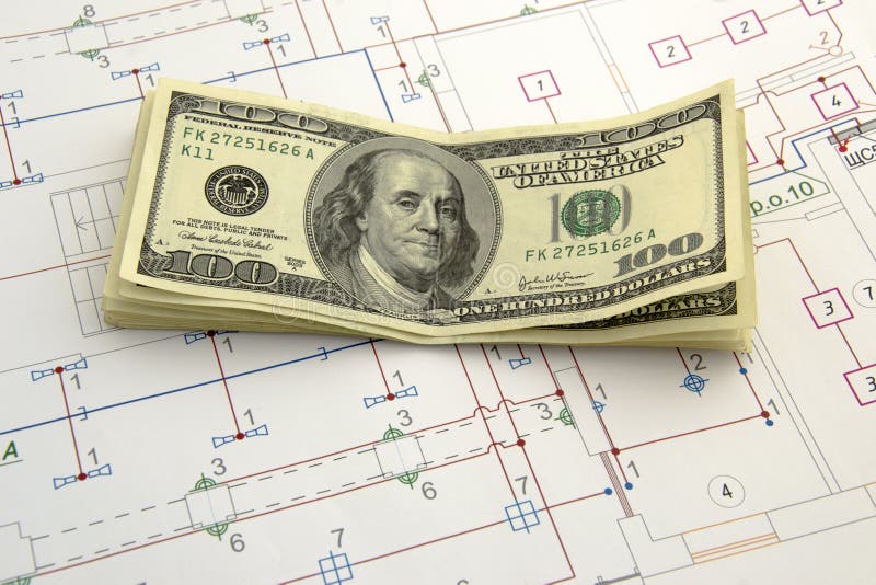 Money Dollars in Work Plan Drawing Stock Photo - Image of business ...