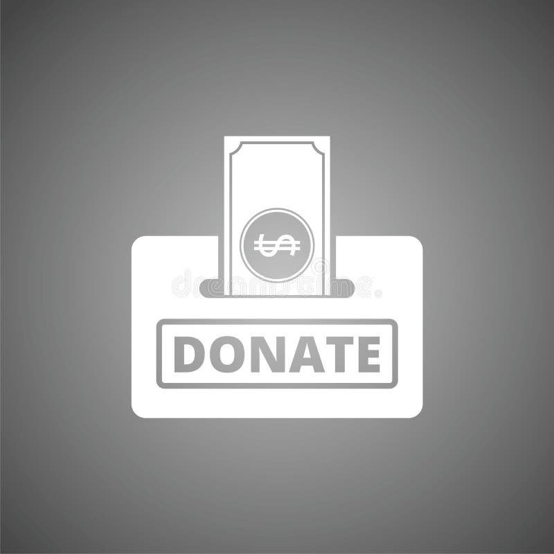 Money donation icon stock vector. Illustration of graphic - 122731234