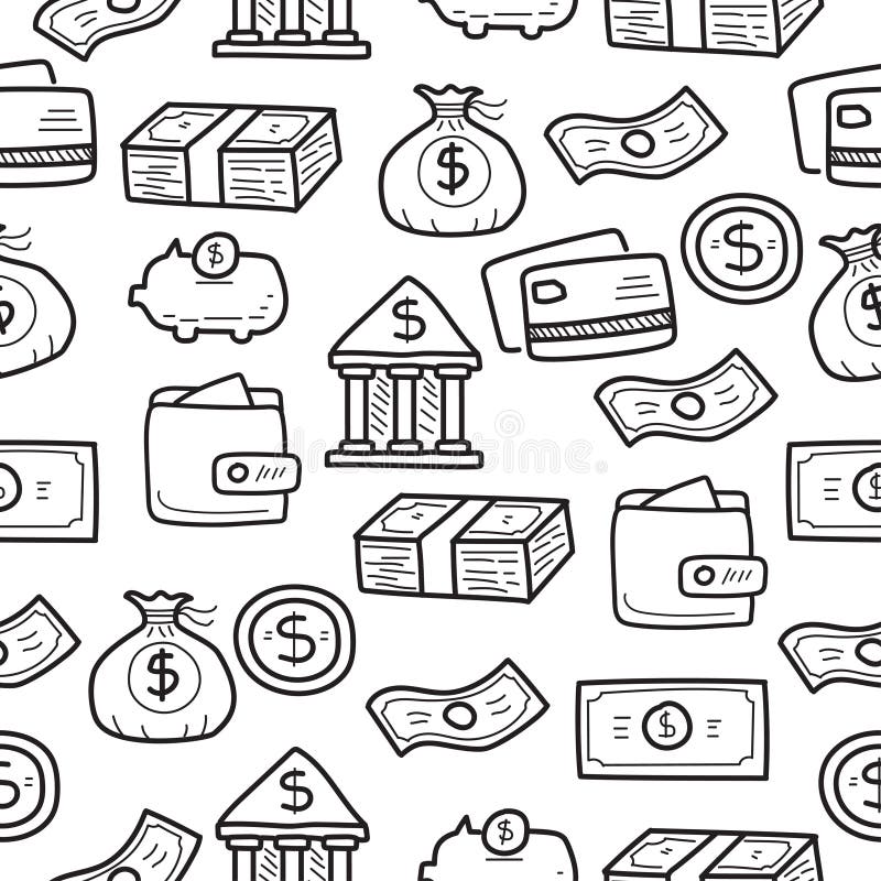Economy Seamless Doodles Stock Illustrations – 72 Economy Seamless ...