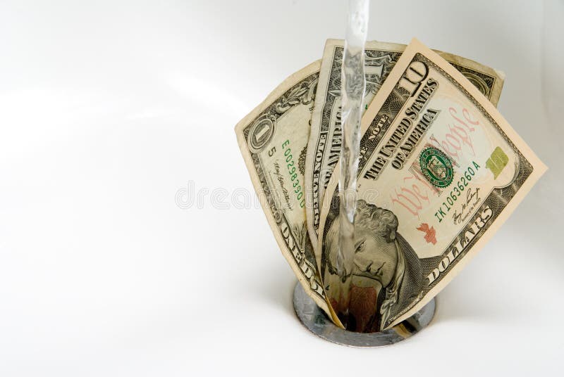 Money Down the Drain stock image. Image of payment, business - 12253531