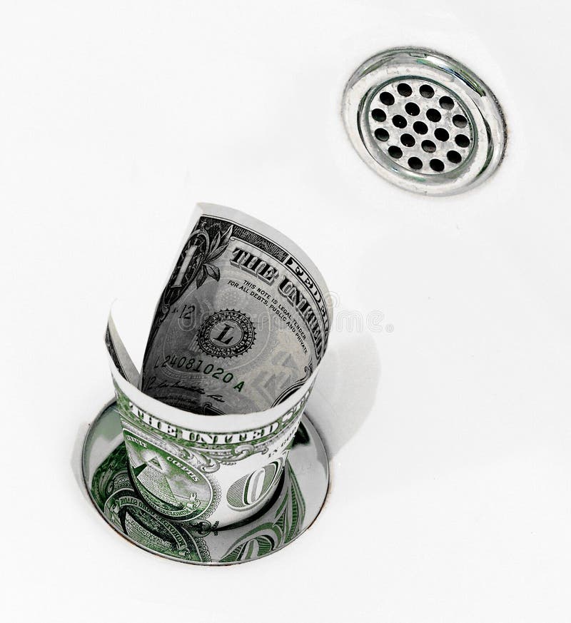 Australian Money Down the Drain Waste Stock Photo - Image of economy ...
