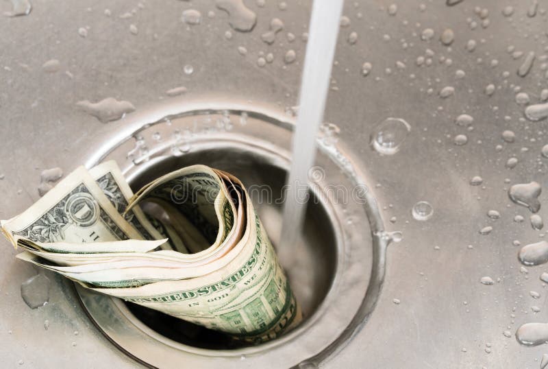 Money drain stock photo. Image of drain, flushed, dollars - 81429384