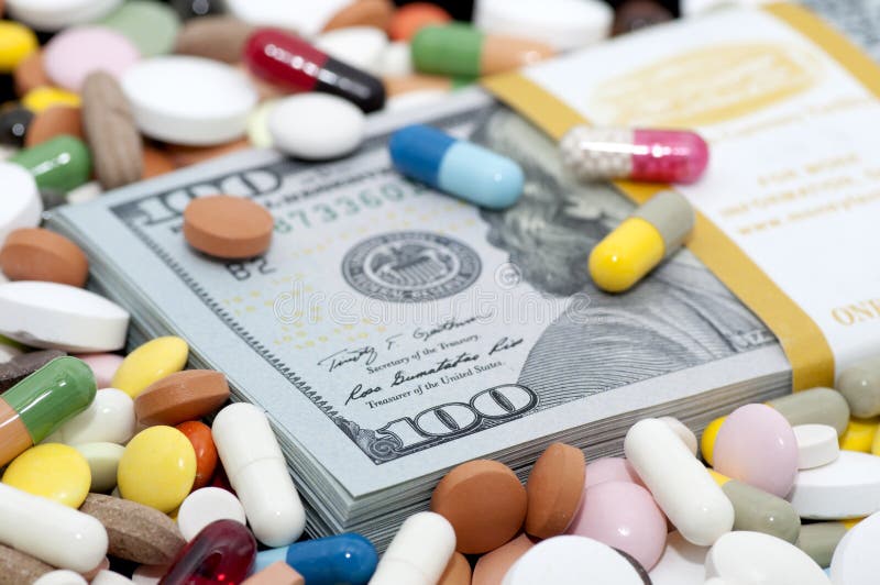 Money and drugs (medicine) stock image. Image of bribe - 36263001