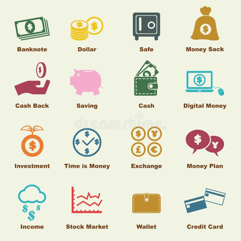 Money elements stock vector. Illustration of exchange - 56634741