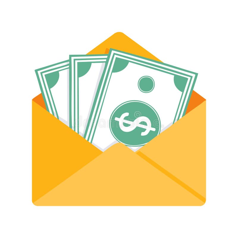 Money envelope stock vector. Illustration of delivery - 361490813