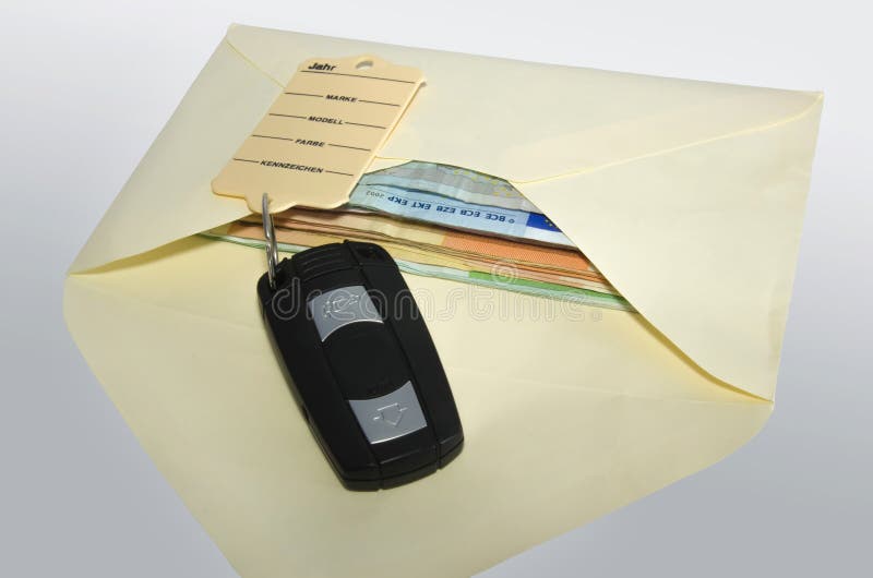 Money Envelope with Car Keys Stock Photo - Image of financing, envelope ...