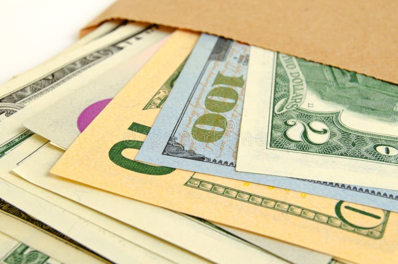 Money in envelope. stock photo. Image of profits, earnings - 53092734