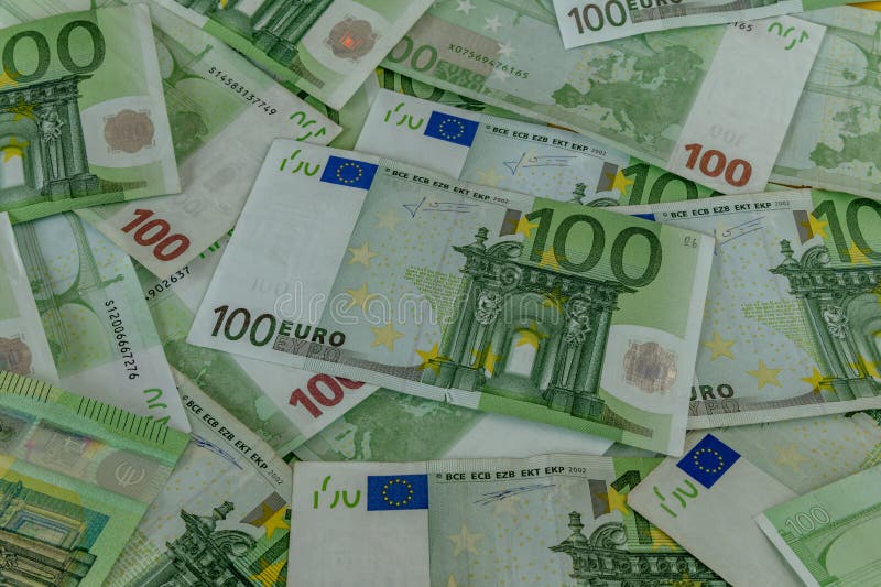 Money Euro Banknotes Scattered on the Table Stock Image - Image of ...