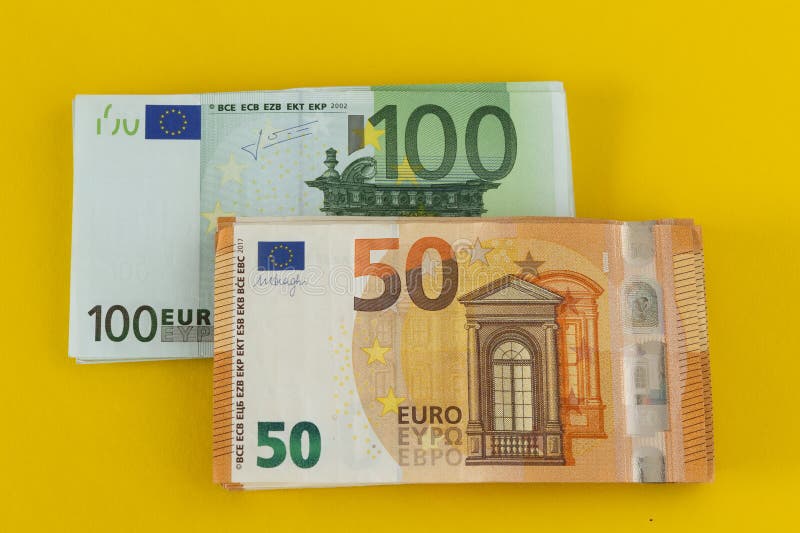 Money Euro Banknotes Scattered on the Table Stock Photo - Image of ...